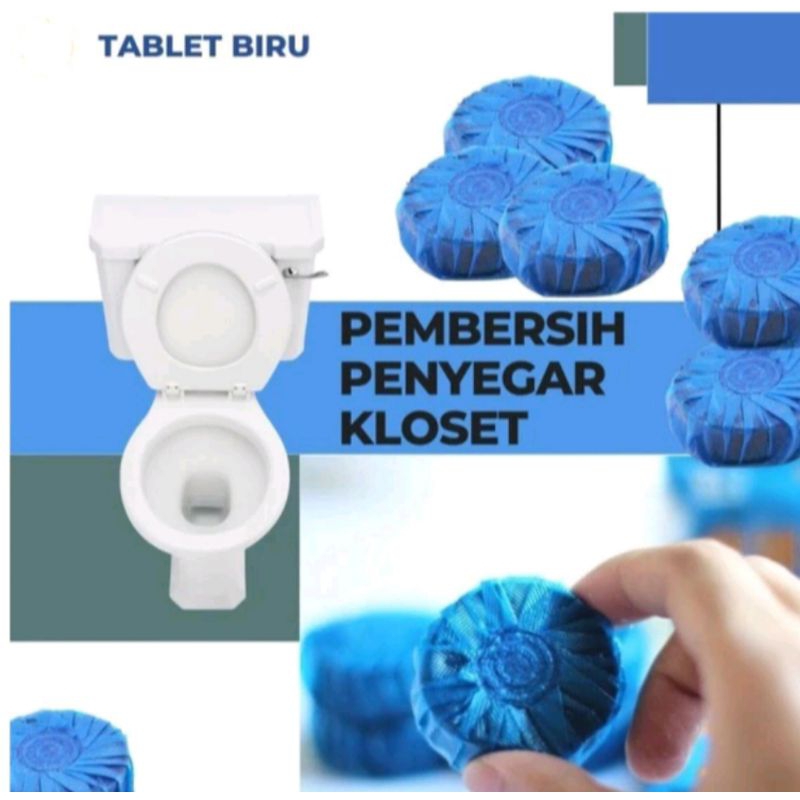 Jual Tablet biru pembersih kloset anti bau/penyegar kloset wc | Shopee ...