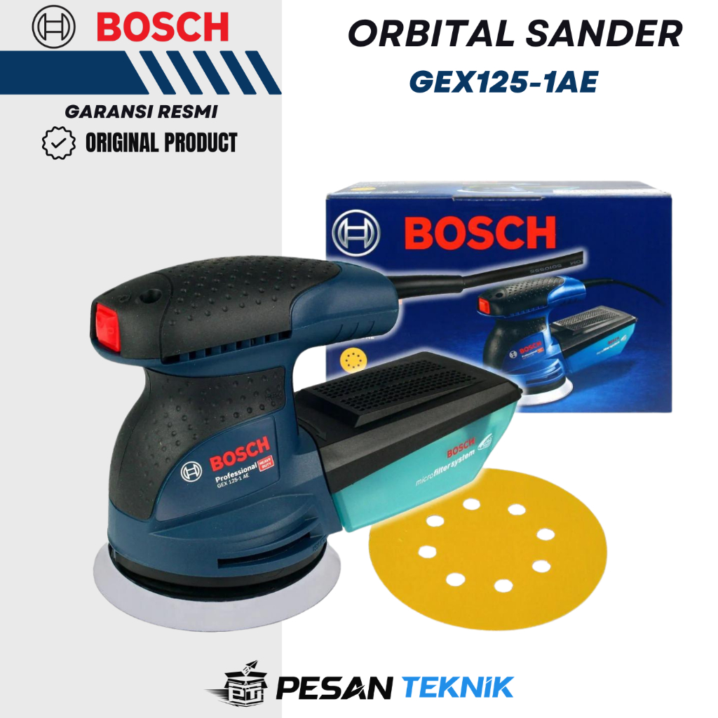 Jual Mesin amplas Bulat orbital sander variable speed Bosch GEX125-1 AE | Shopee Indonesia