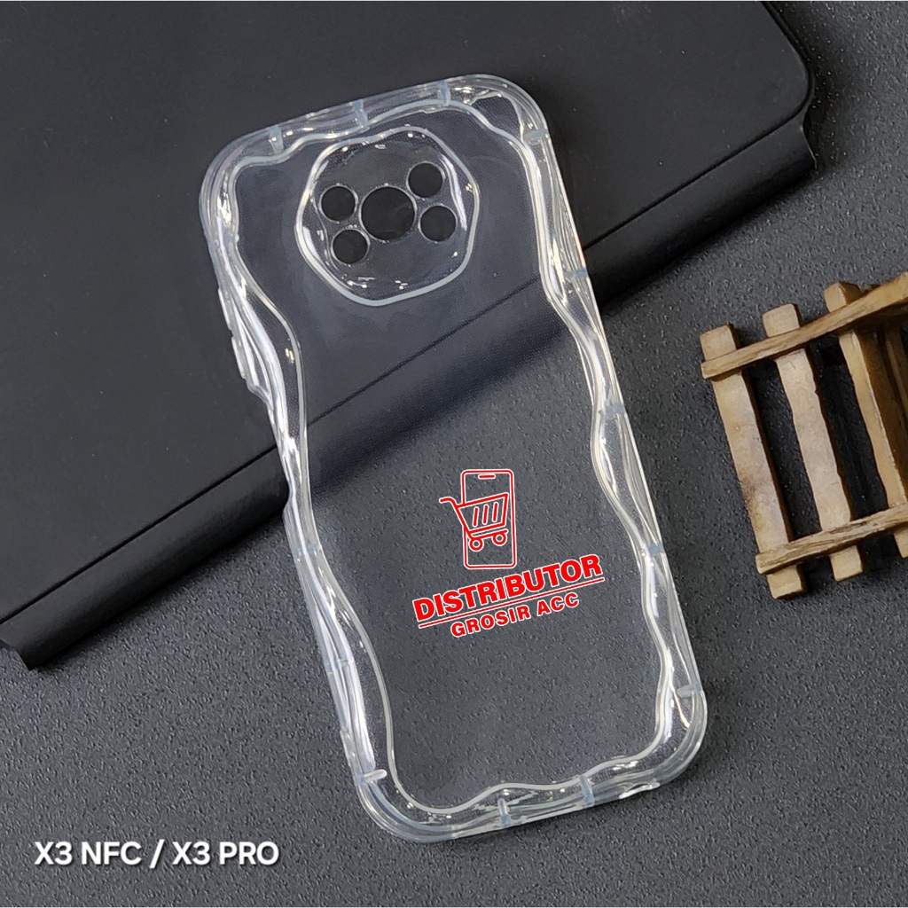 Jual POCO X3 POCO X3 NFC POCO X3 PRO CASE MELTING WAVY CLEAR SOFT CASE POCO X3 POCO X3 NFC POCO ...