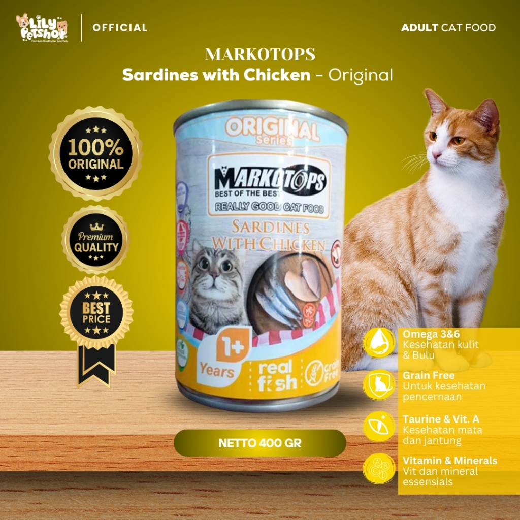 Jual Markotops Kaleng Can Wet Food 400gr Makanan Kucing Basah | Shopee ...