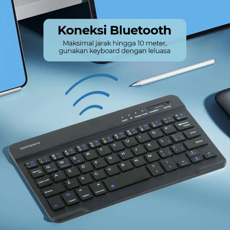 Jual Taffware Keyboard Wireless Bluetooth Rechargeable - KM78D | Shopee ...
