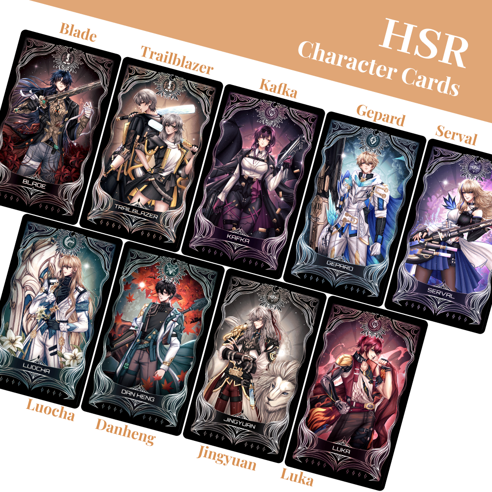 Jual Honkai Star Rail Character Cards (HSR Fanmerch: Blade, Caelus ...