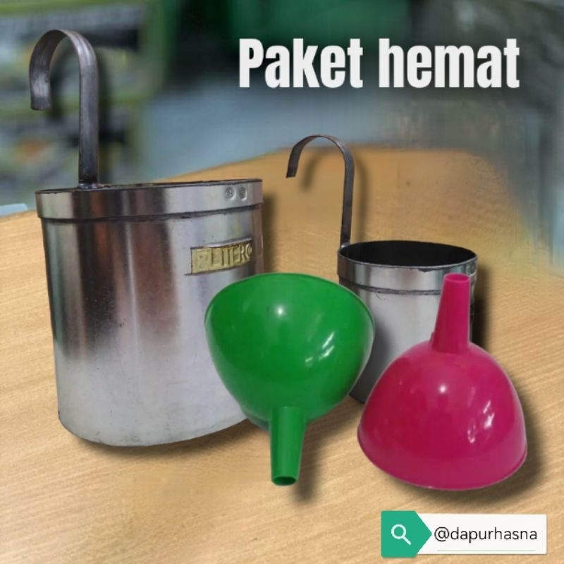 Jual Canting Literan Minyak + Corong Takaran Ukuran Minyak | Shopee ...
