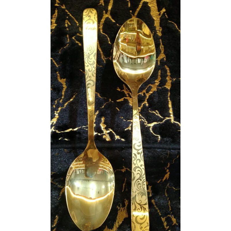 Jual Sendok Sayur/Lauk Gold, panjang 27cm | Shopee Indonesia