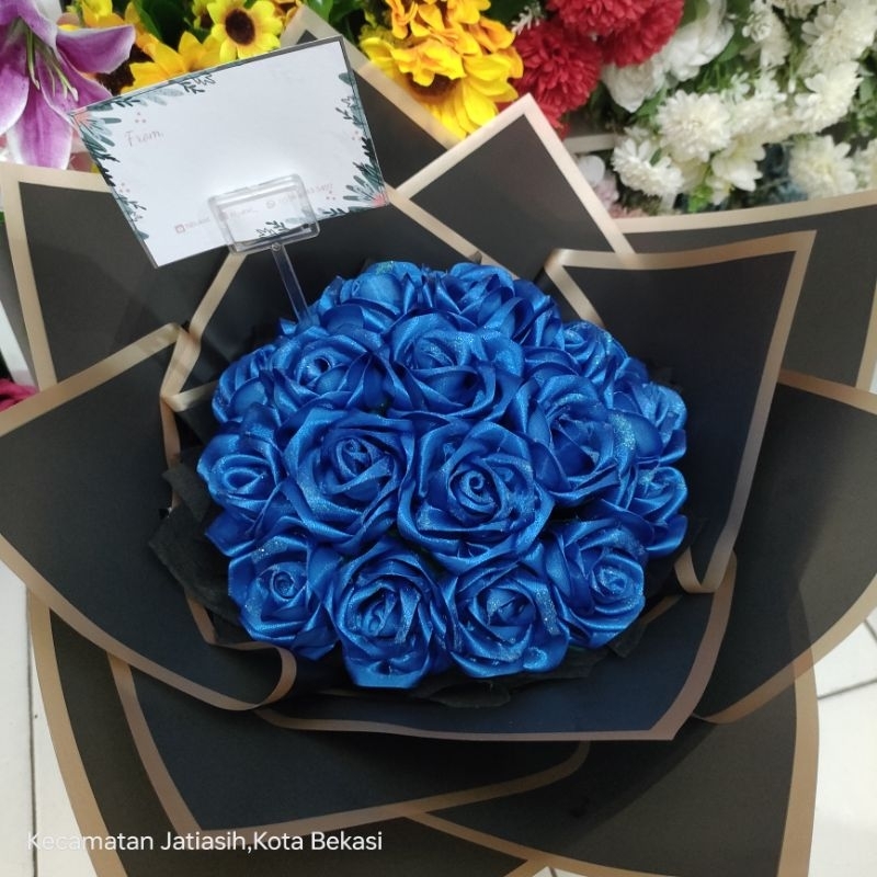 Jual Buket Bunga Pita Satin 20 Tangkai Tanpa Glitter | Shopee Indonesia