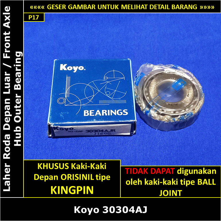 Jual Laher Bearing Roda Depan Luar Datsun Pick Up 520 / 521 1300 cc J13 ...