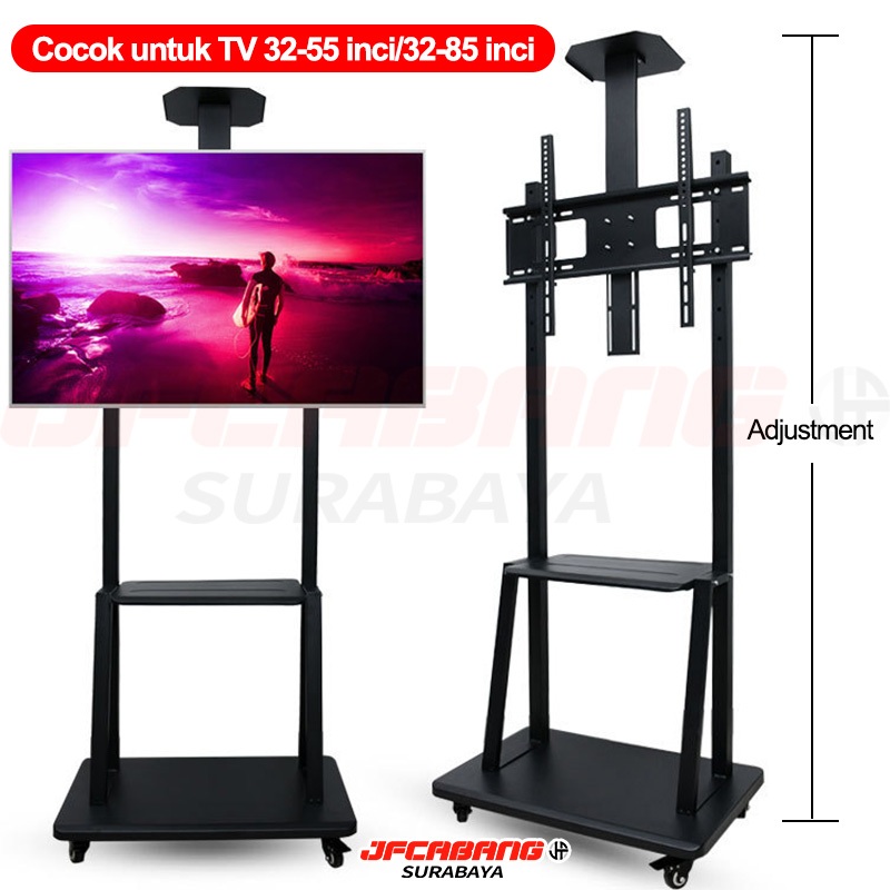 Jual LED Standing Mobile Bracket TV 32-65 inch Universal / Adjustable ...