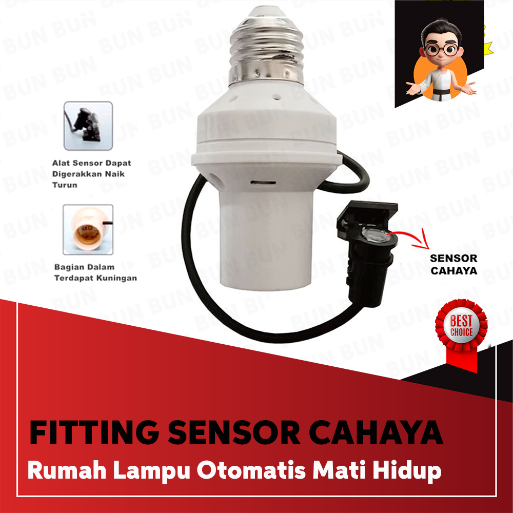 Jual Fitting Lampu Sensor Cahaya Automatic - Rumah Lampu Otomatis E27 ...