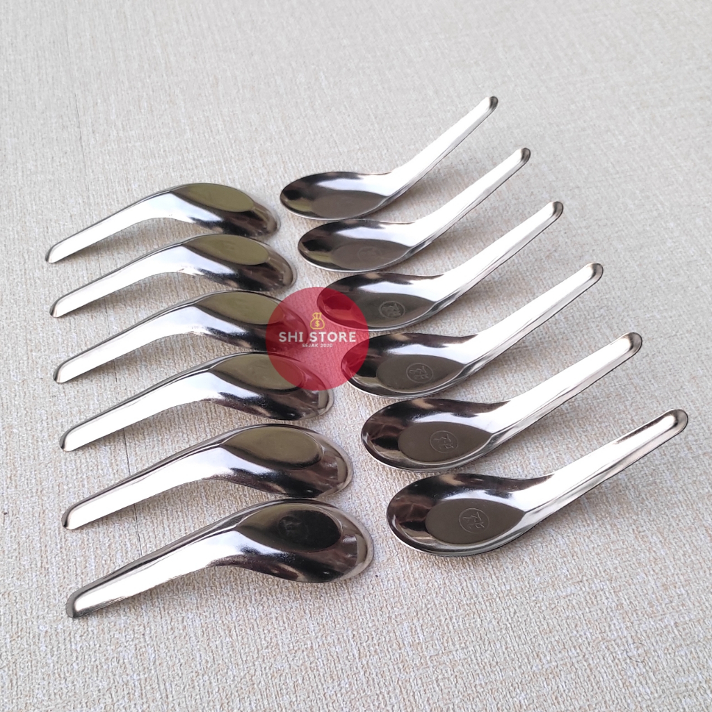 Jual 1 Lusin Sendok Bebek Tebal Stainless Sendok Sob buah Sendok Kuah ...