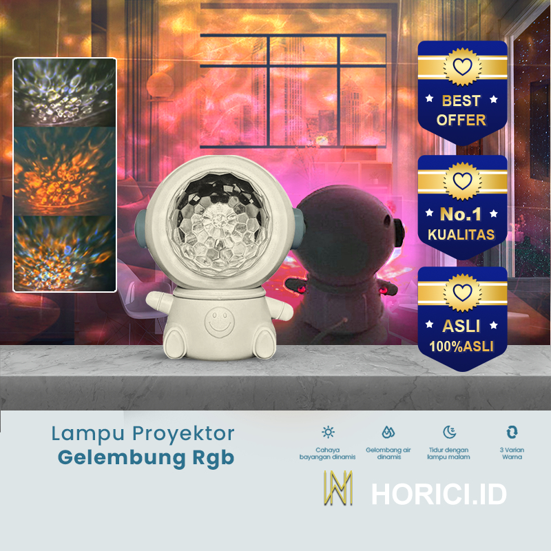 Jual Galaxy Projector Galaxy Proyektor Astronot Night Light Astronaut ...