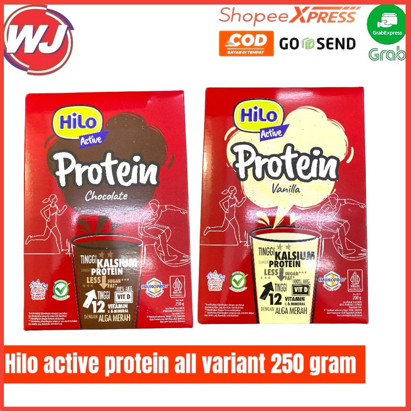 Jual HILO ACTIVE PROTEIN ALL VARIANT 200 GRAM | Shopee Indonesia