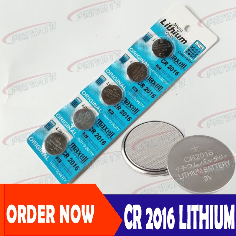 Jual BATERAI BATTERY KANCING JAM ALARM MOBIL MOTOR CMOS LITHIUM CR2016 ...