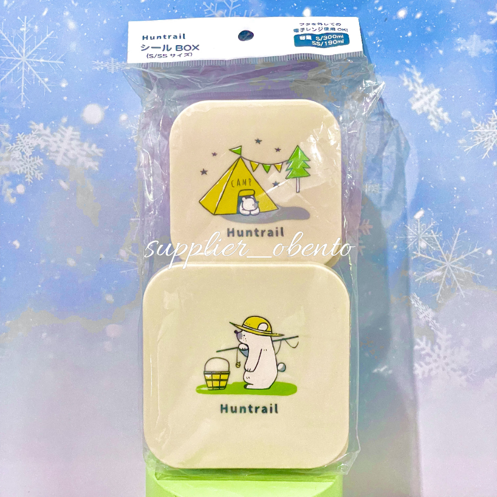 Jual [Seria] Bear Square Box Bear Snack Box Fruits Box Lunch Box Bento ...
