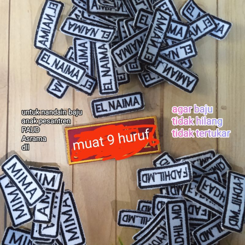 Jual bordir nama - bet nama - nama siswa bordir | Shopee Indonesia