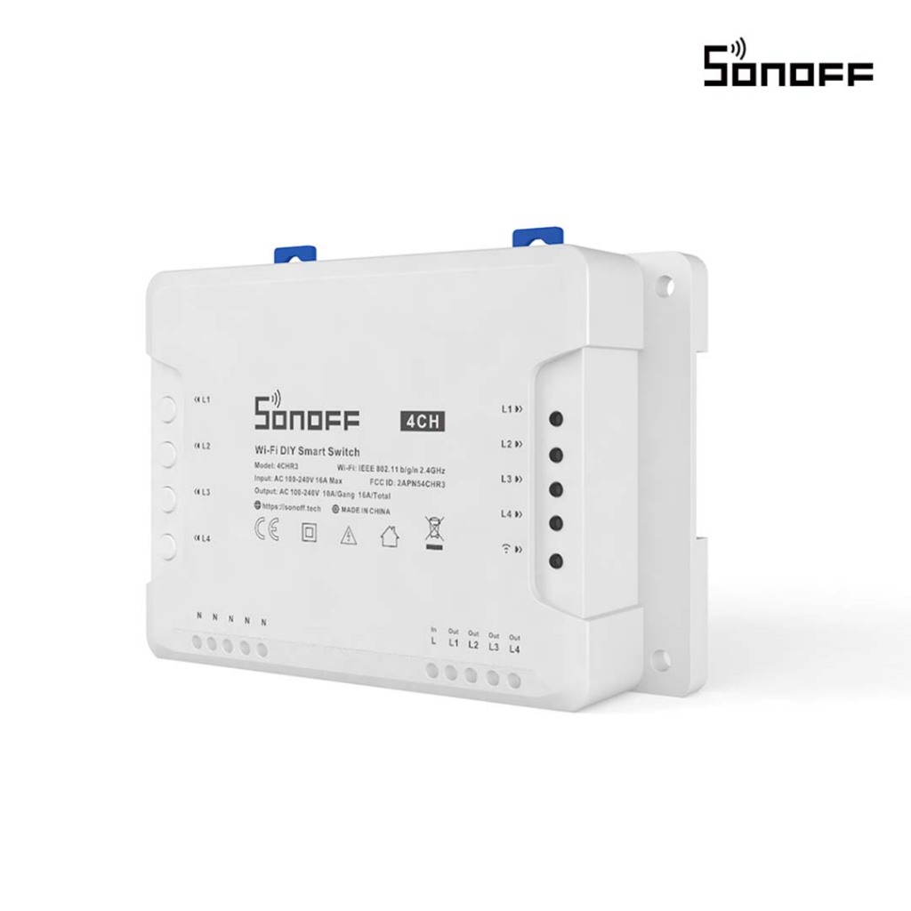 Jual Sonoff Smart Switch 4CHR3 Smart Breaker Cerdas Wireless 4 Gang ...