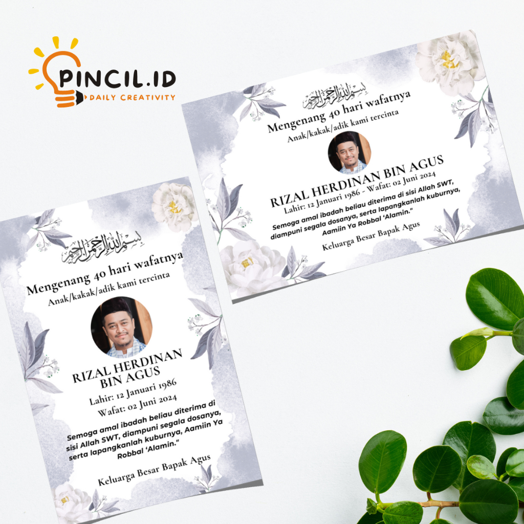 Jual KARTU TAHLIL, STIKER TAHLILAN, KARTU BESEK, KARTU SOUVENIR ...