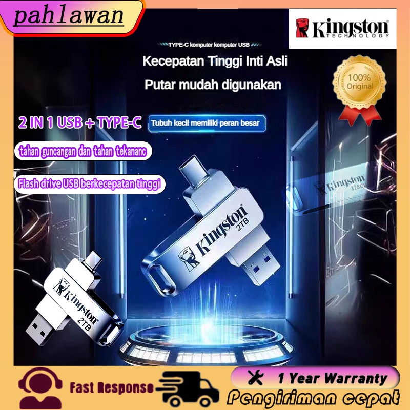 Jual Flashdisk kingston original /Flashdisk otg type c 256gb 128gb 64gb 2 in1 USB 3.0 & type-C ...