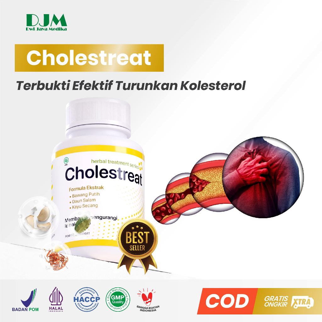 Jual CHOLESTREAT 60 Kapsul - Obat Kolesterol Herbal Ampuh Menurunkan ...
