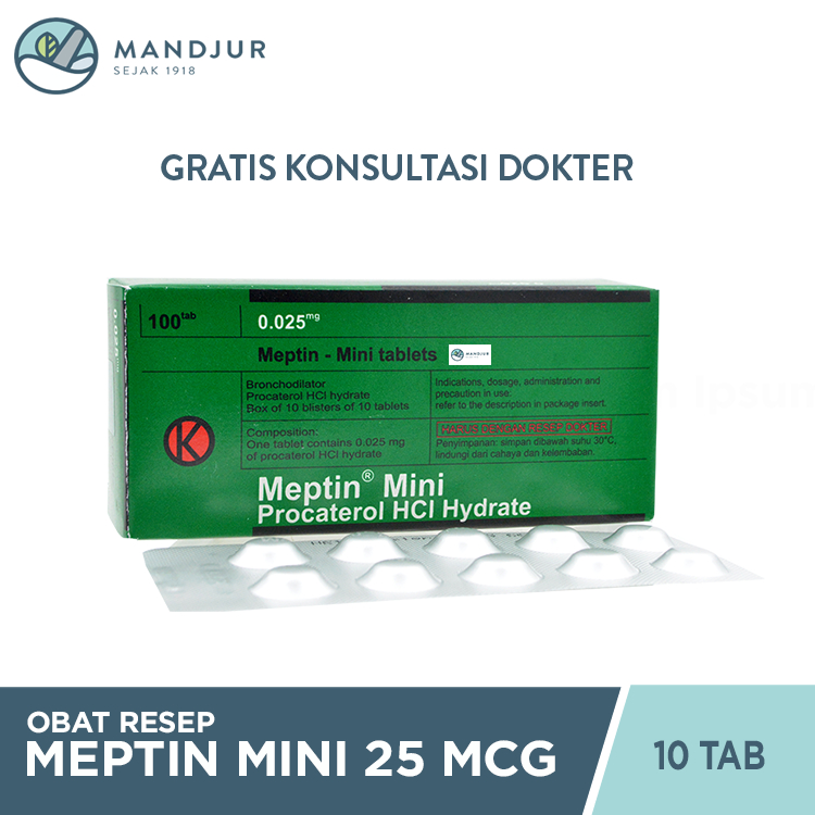 Jual Meptin Mini 25 mcg 10 Tablet | Shopee Indonesia