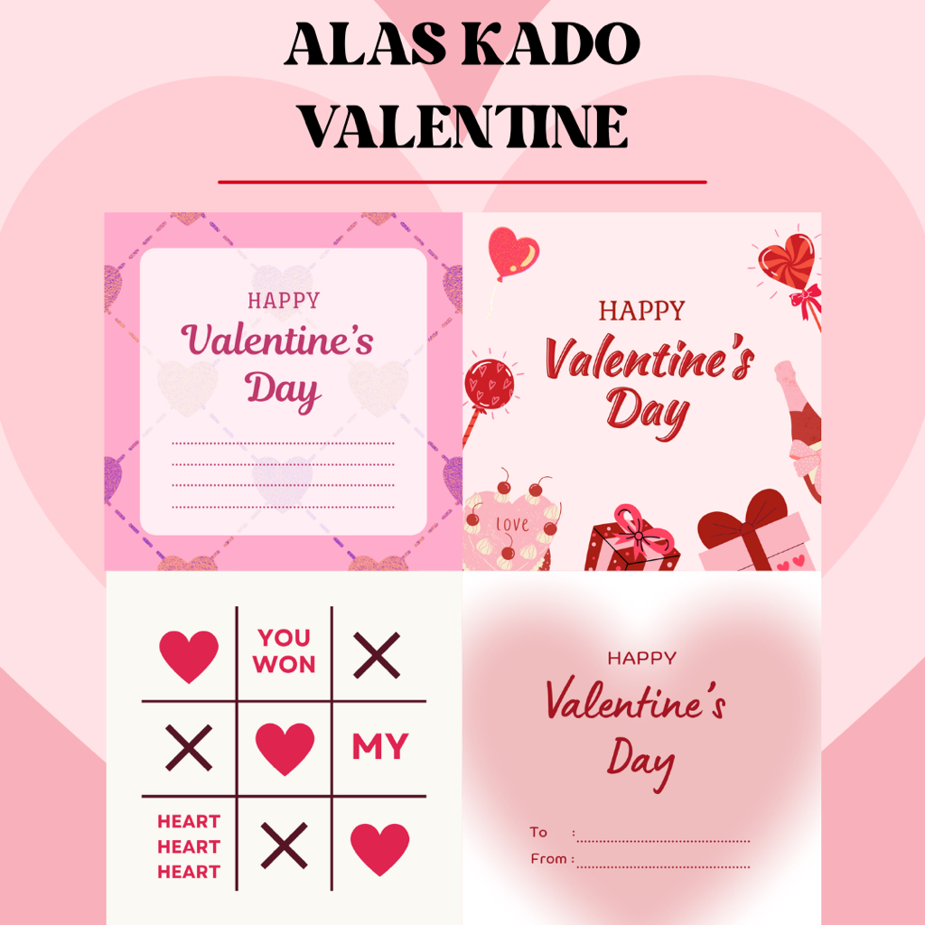 Jual Greeting Card Alas Kado Souvenir VALENTINE / Gift Card Kartu Kasih ...