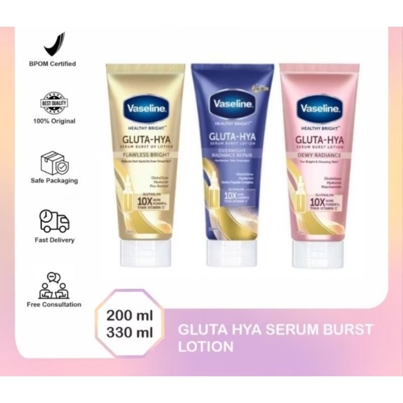 Jual Vaseline Healthy Bright Serum Burst Lotion All variance 200 ml dan ...