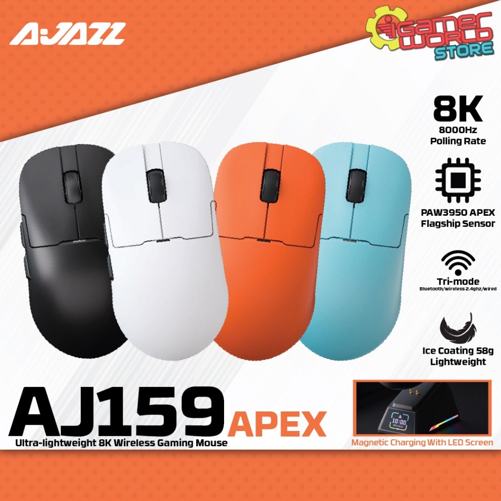 Jual Ajazz AJ159 APEX / AJ-159 APEX Ultra-lightweight Wireless Gaming Mouse with Magnetic ...