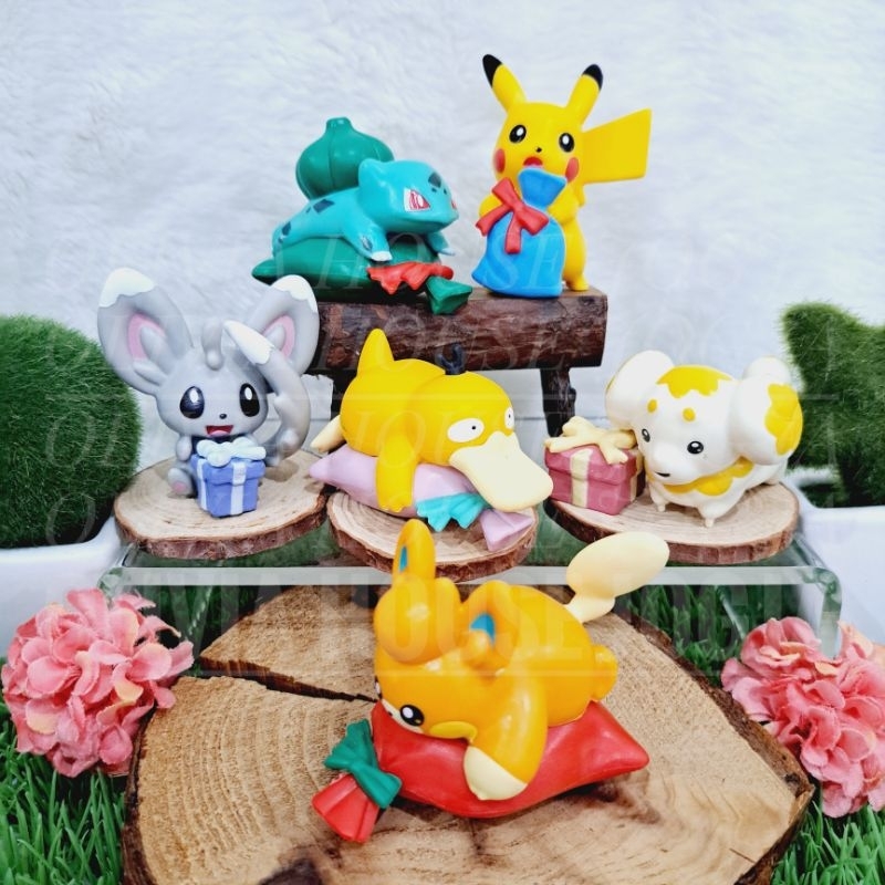 Jual Action Figure Pokemon Gift Box Set 6 pcs Pikachu Psyduck Bulbasaur ...