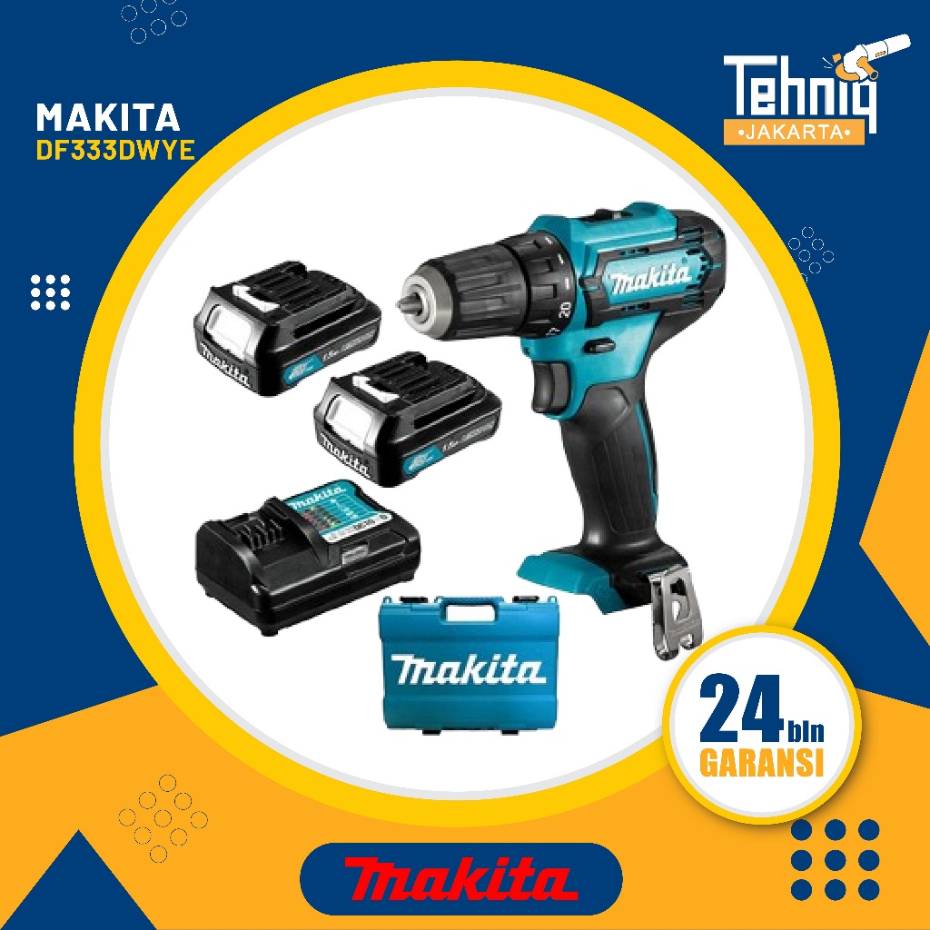 Jual Makita Cordless Driver Drill DF333DWYE / Makita DF333DWYE Bor ...