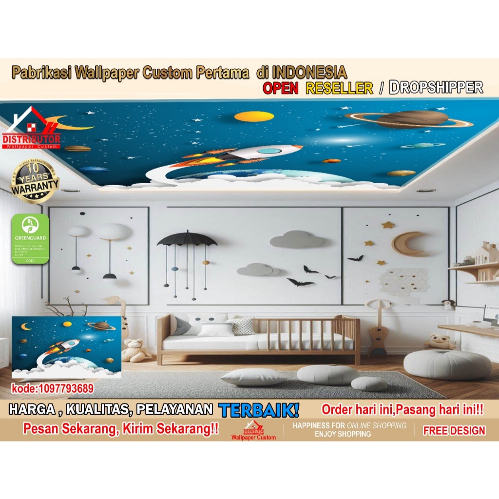 Jual Wallpaper Dinding Custom 3D Animasi Anak | Animasi Anak ...