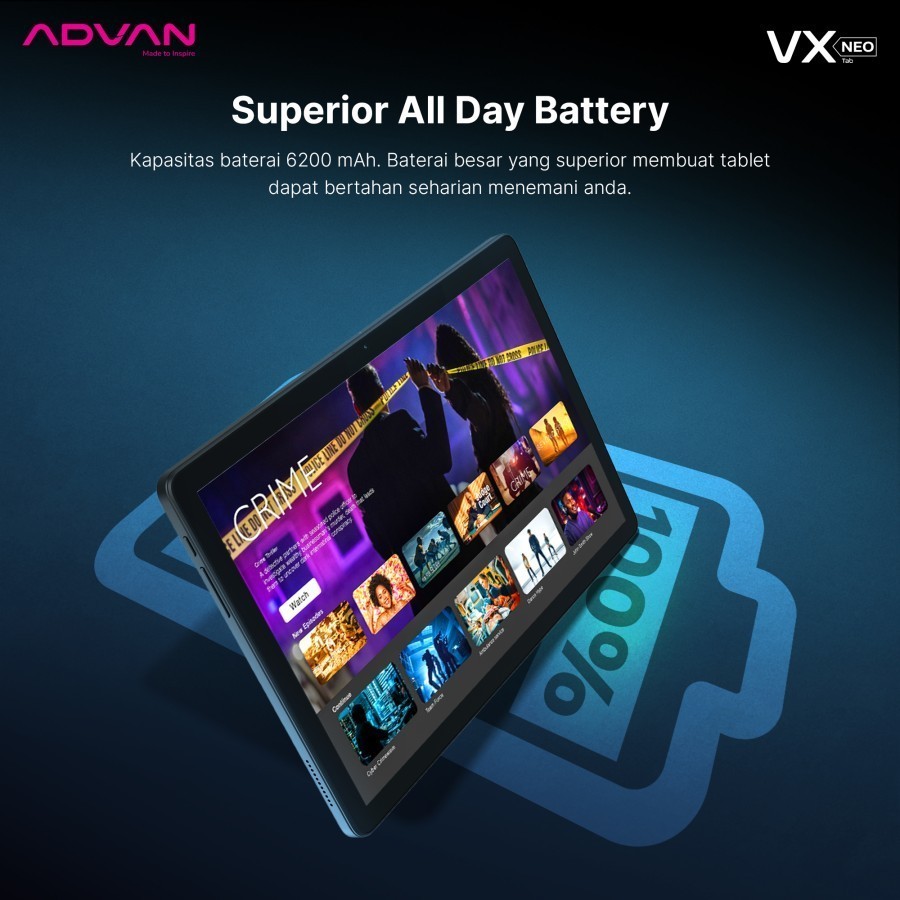 Jual Advan Tab VX Neo 4+128GB 10.1”IPS SCREEN TABLET ANDROID 14 Garansi Resmi | Shopee Indonesia
