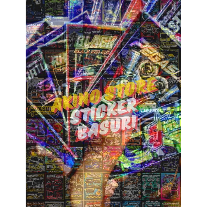 Jual 46 PCS, 92 PCS, 138 PCS, HOLOGRAM STIKER BUS BASURI, STIKER BUS ...