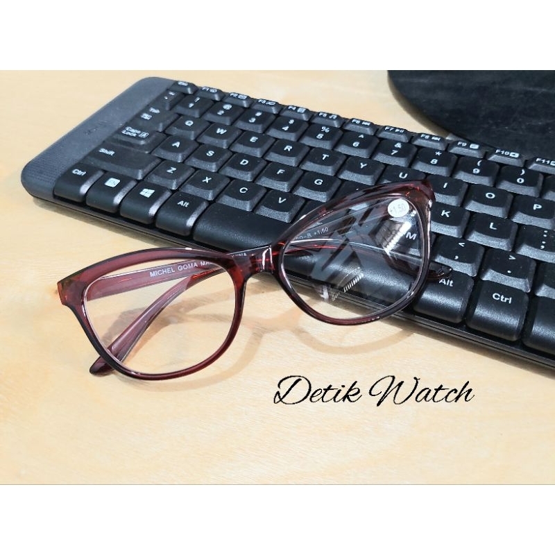 Jual Kacamata Baca Double Cat Eye Kotak 2 Fungsi Untuk Jalan Dan Baca ...