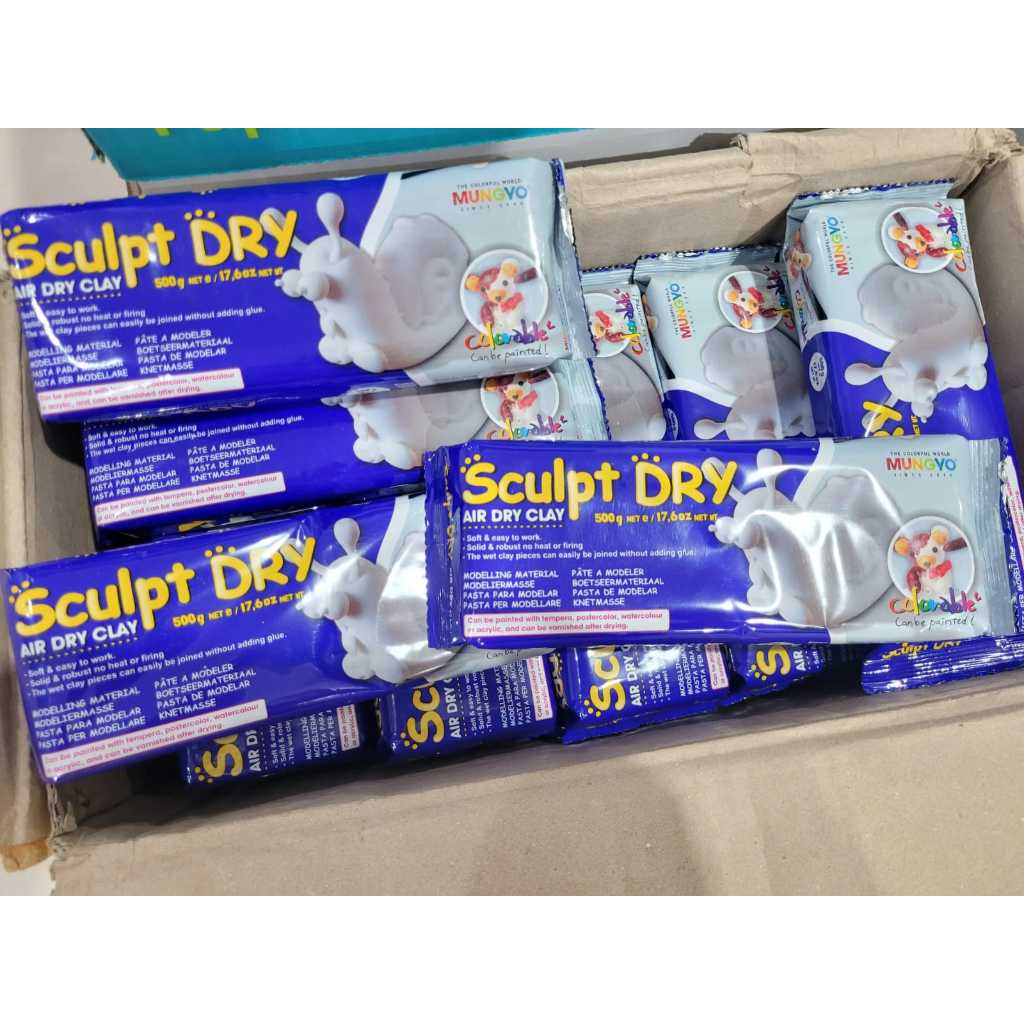 Jual CLAY MODELLING SCULPT DRY AIR DRY CLAY WHITE MUNGYO | Shopee Indonesia