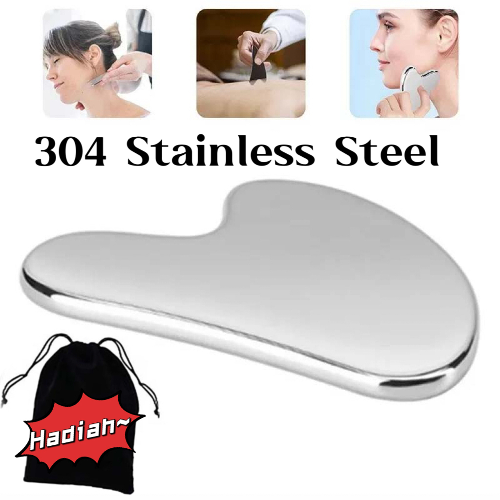 Jual Gua Sha Roller Stainless Steel Batu Guasha Untuk Wajah Guasa ...