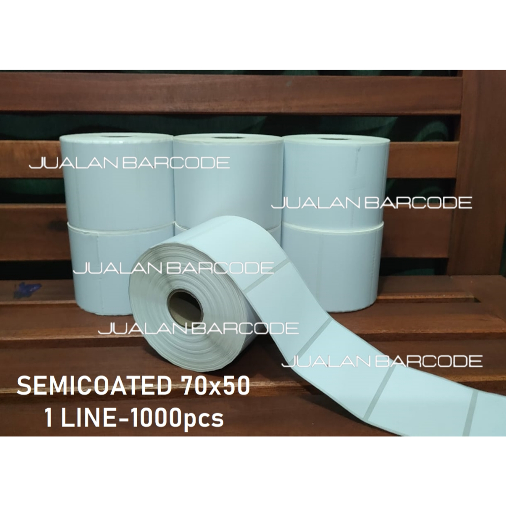 Jual LABEL STIKER BARCODE SEMICOATED 70X50 / 7 CM X 5 CM 1000PCS ...