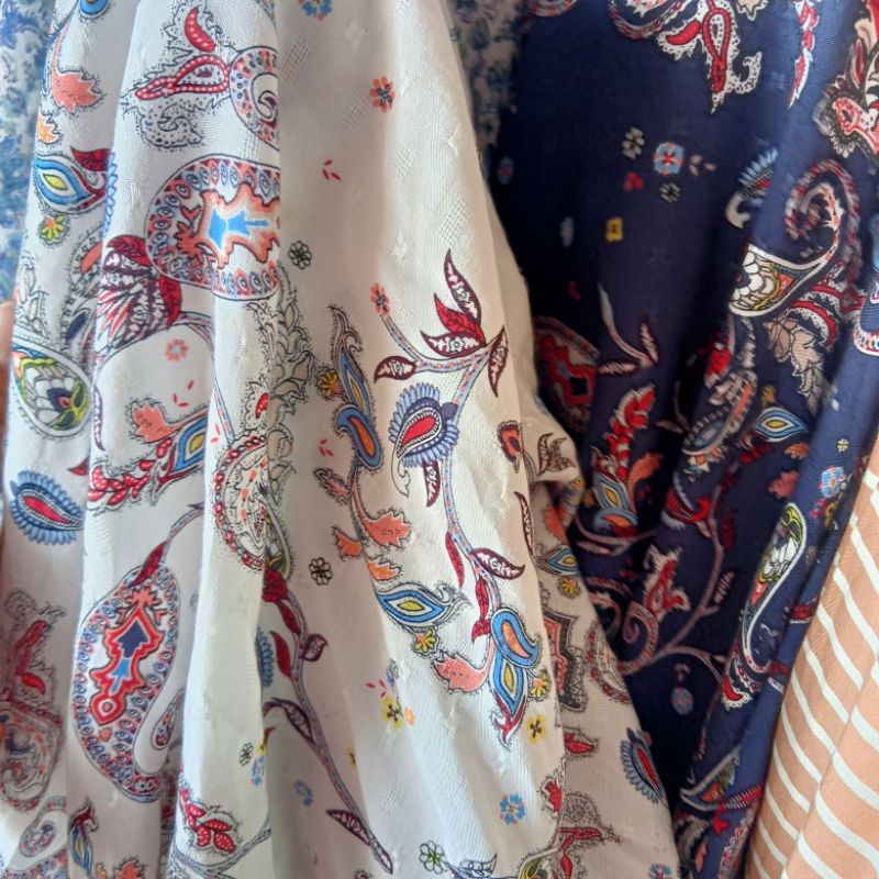 Jual Kain Katun Dobby Motif Bunga Import - Kain Dobby Bidang 145cm ...