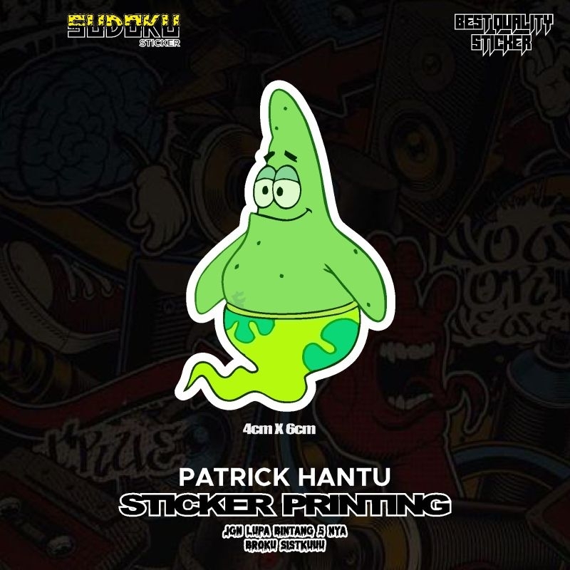 Jual STICKER STIKER PRINTING PATRICK HANTU SPONGEBOB | Shopee Indonesia