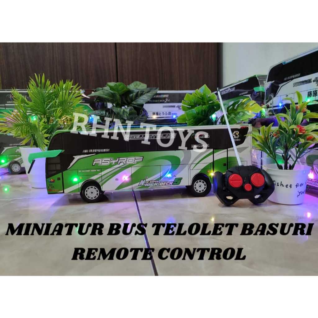 Jual MINIATUR MAINAN ANAK BUS TELOLET BASURI REMOT CONTROL TUAN MUDA ...