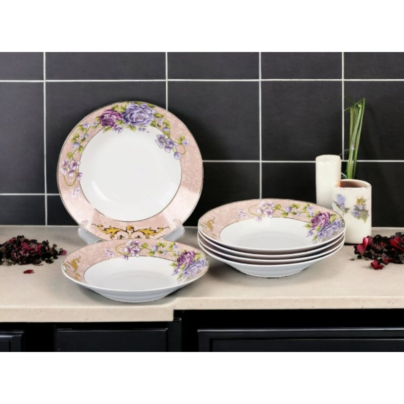 Jual Vicenza Piring Makan 9 inch BA179 Magnolia (6 pcs) | Shopee Indonesia