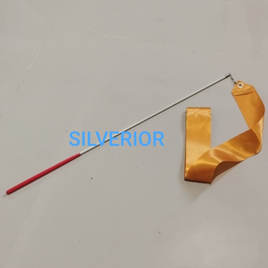 Jual Stik tangkai tongkat senam ritmik tali pita tari balet gold mas ...