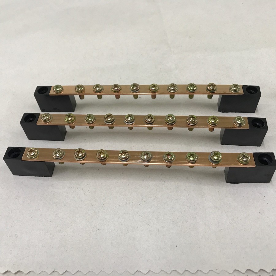 Jual Busbar Terminal Netral Nol / Arde Ground / Set Untuk Panel Listrik ...