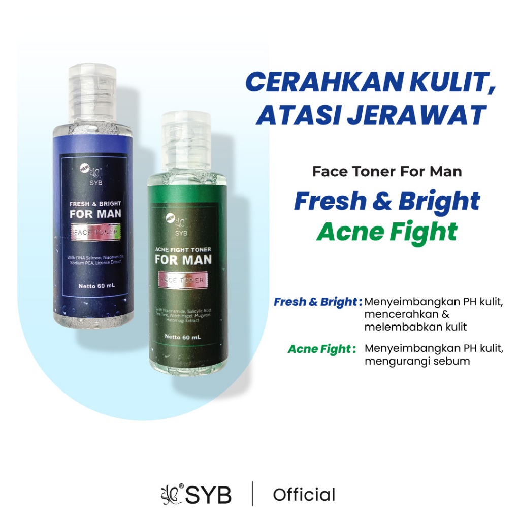 Jual NEW SYB FACE TONER FOR MAN (BRIGHTENING & ACNE) | Shopee Indonesia