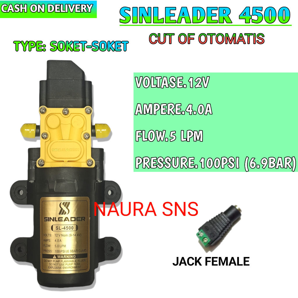 Jual Pompa Dc 12v 100 Psi 5Lpm Sinleader Pompa Misting Sprayer Steam ...