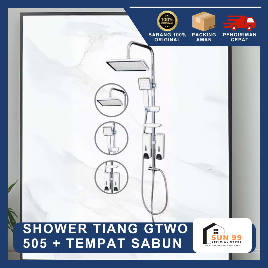 Jual Shower Tiang SET Tempat Sabun / Shower Tiang Kamar Mandi / Shower ...