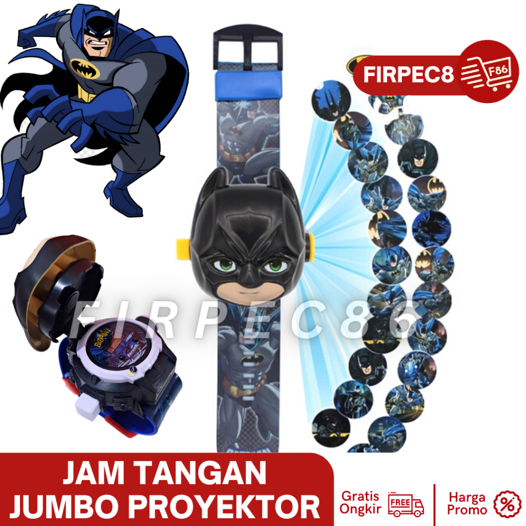 Jual JAM TANGAN ANAK DIGITAL KARAKTER BATMAN ANAK LAKI LAKI LAMPU ...