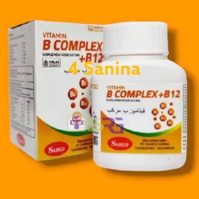 Jual VITAMIN B COMPLEX +B 12 SAMCO 100 TABLET | Shopee Indonesia