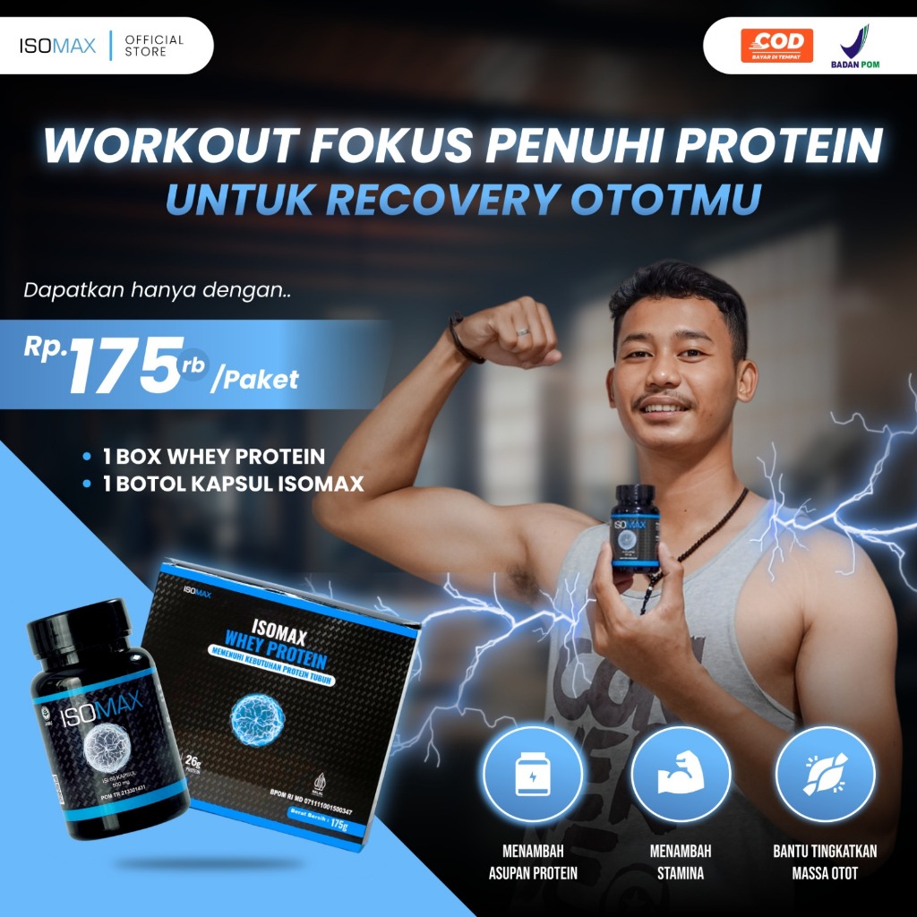 Jual Isomax + Isomax Whey Pembentuk Penambah Massa Otot Pria Wanita ...