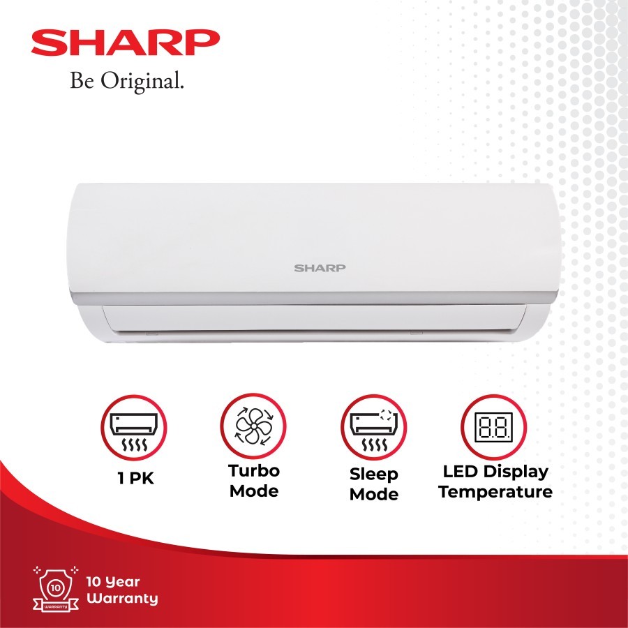 Jual SHARP AC SPLIT 1 PK TURBO COOLING AH-A9ZCYN/ZCY | Shopee Indonesia