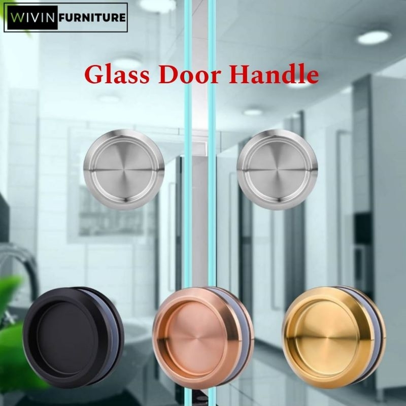 Jual Handle Pintu Kaca Tempered Knob Bulat Sliding Door | Shopee Indonesia