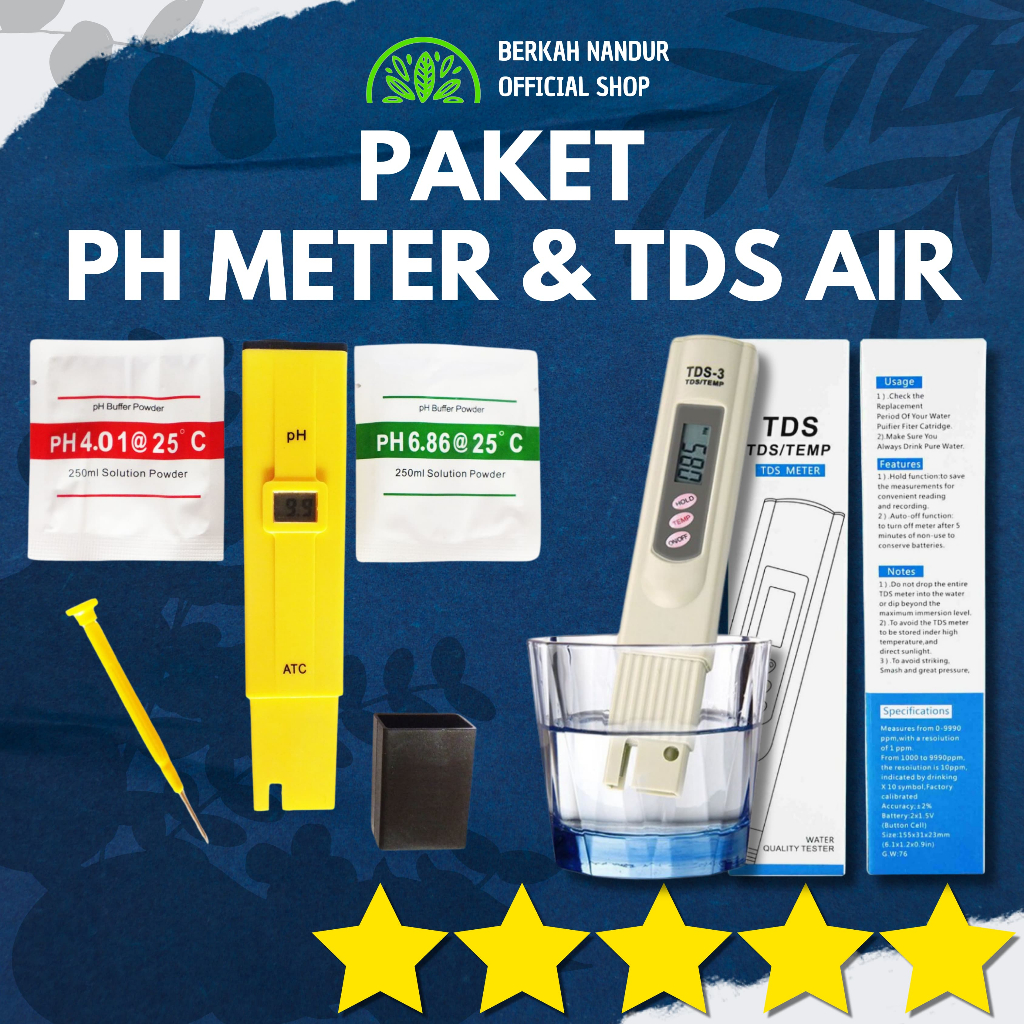 Jual Paket pH Meter dan TDS Meter EC Meter Air Hidroponik | Shopee ...